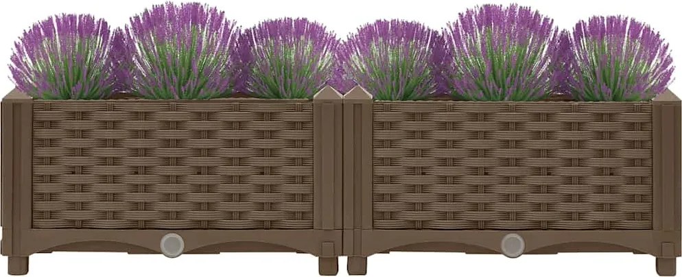 Vyvýšený záhon 80 x 40 x 23 cm polypropylen 316512