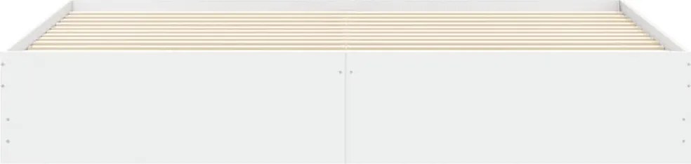 Rám postele se zásuvkami bílý 160 x 200 cm kompozitní dřevo 3207259