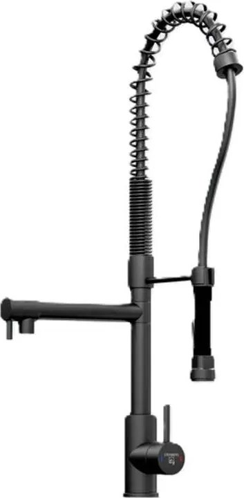 Steinberg 100 - Dřezová baterie s flexibilním ramenem a sprškou, kartáčovaný gun metal 100 1480 BGM
