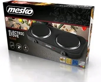 Mesko MS6509 černá / Elektrický dvouplotýnkový vařič / 2000W / průměr