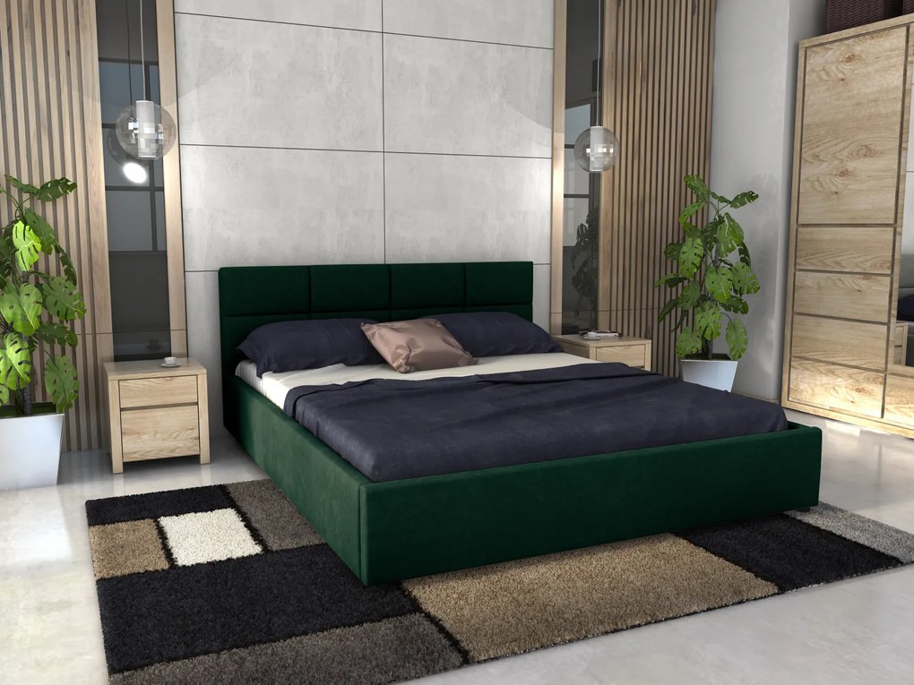 Postel LIDIA 140x200 zelená