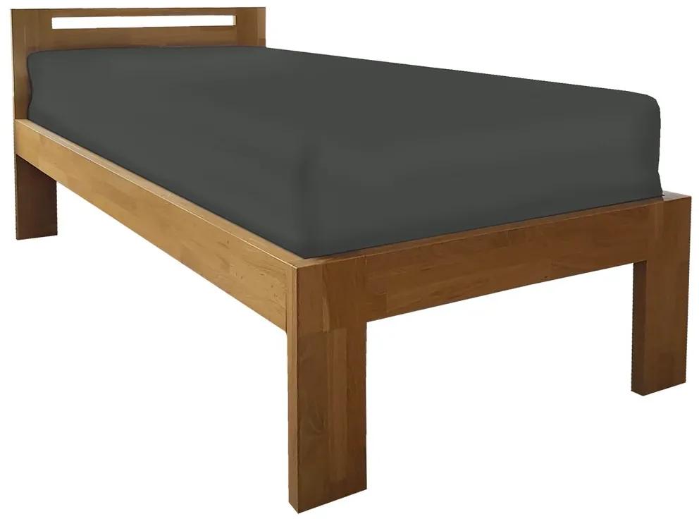 Oak´s Dubová postel Mono Klasik 4 cm masiv cink - 100x200 cm