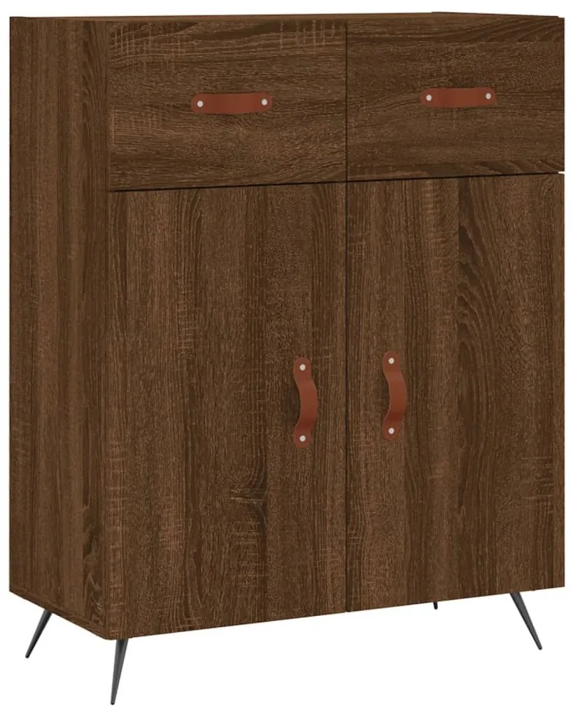 Skříň highboard hnědý dub 69,5 x 34 x 180 cm kompozitní dřevo,  3198128