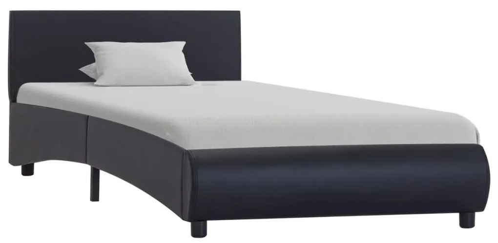 285450 vidaXL Rám postele černý umělá kůže 90 x 200 cm