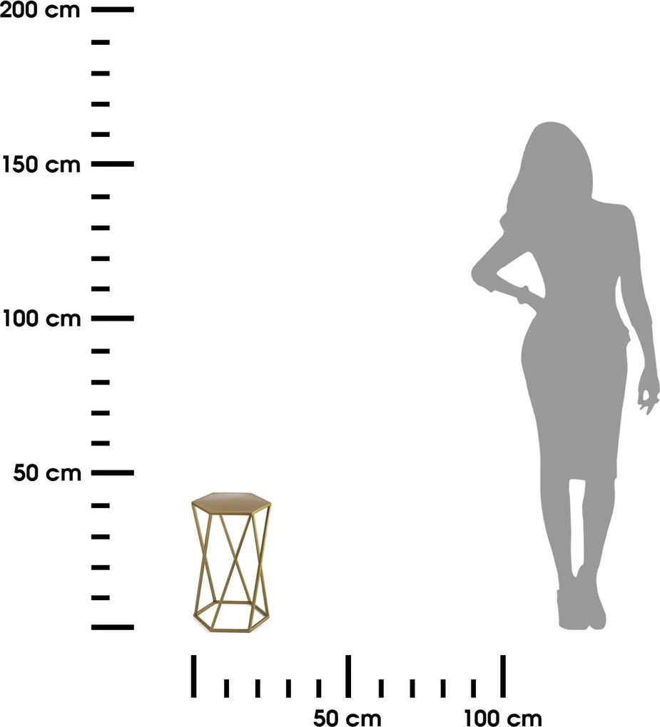 Stojan na květiny LONLY 40 cm zlatý