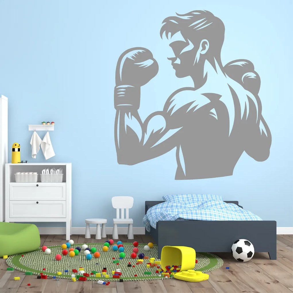 Živá Zeď Samolepka na zeď Boxer Barva: černá