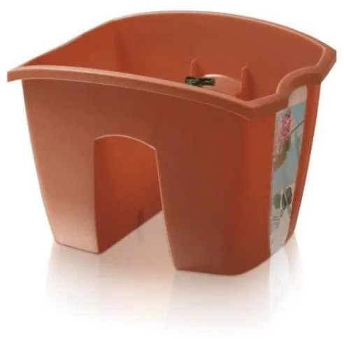 PROSPERPLAST Závěsný truhlík - CROWN Rozměr: 24,2x27,8 cm, Barva: terakotová