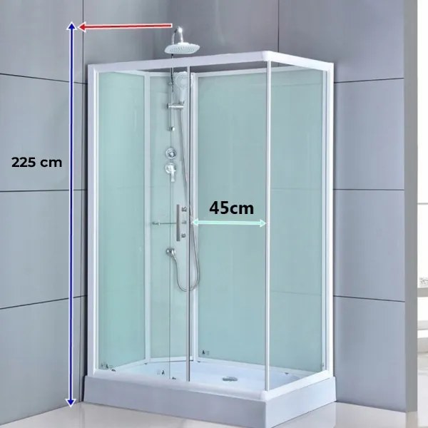 BPS-koupelny Sprchový box WSH307L 120x80, levý