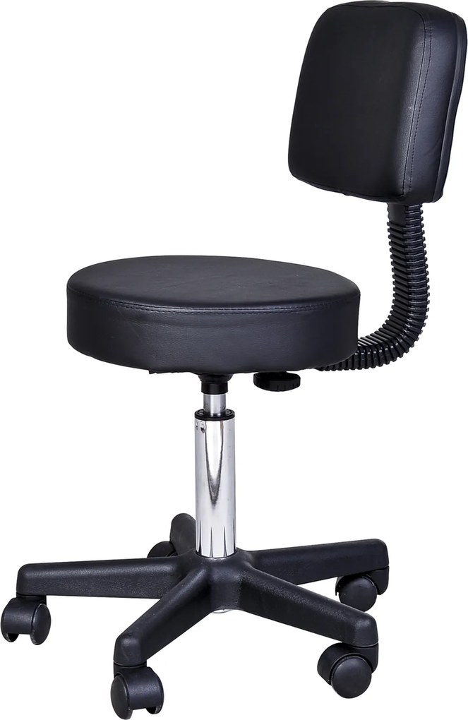 HOMCOM Rolling stool Pracovní stolička Kosmetická stolička Otočná stolička Stolička Profesionální salon | Aosom