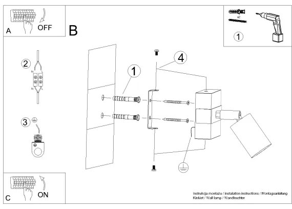 Sollux SL.1343 - Nástěnné bodové svítidlo FAGER 1xGU10/10W/230V černá