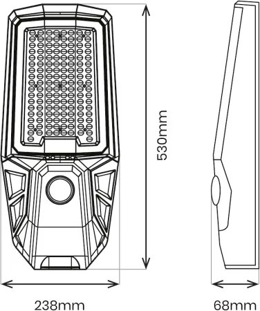 LED Stm. poul. lampa se senz. a solár. pan. KOBRA 400W/24000 mAh IP65 antr. + DO