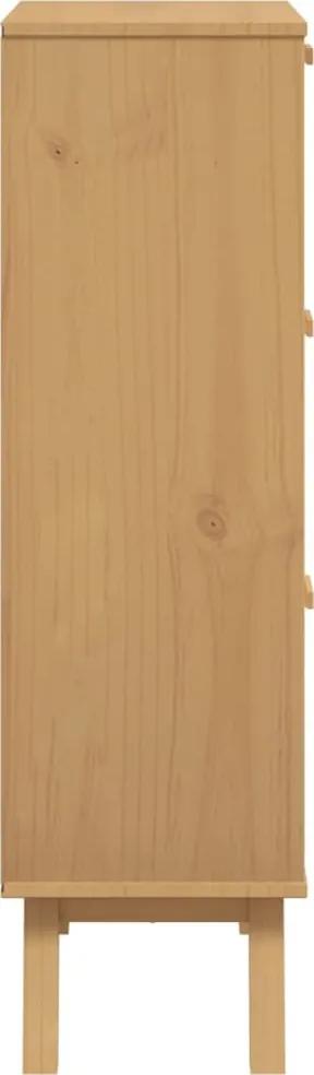 vidaXL Botník OLDEN 55 x 35 x 120 cm masivní borové dřevo [358620] Barva: Hnědá