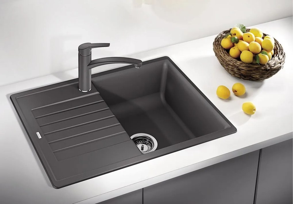 Blanco Zia 45 S Compact, silgranitový dřez 680x500x190 mm, 1-komorový, bílá soft, BLA-527197