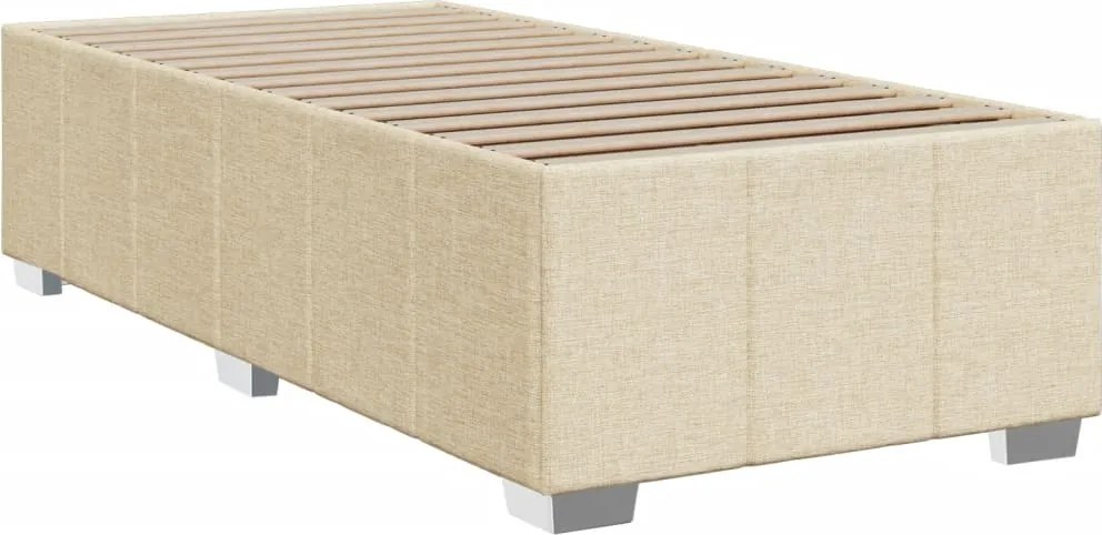 Rám postele bez matrací krémově 80x200 cm textil 3284795