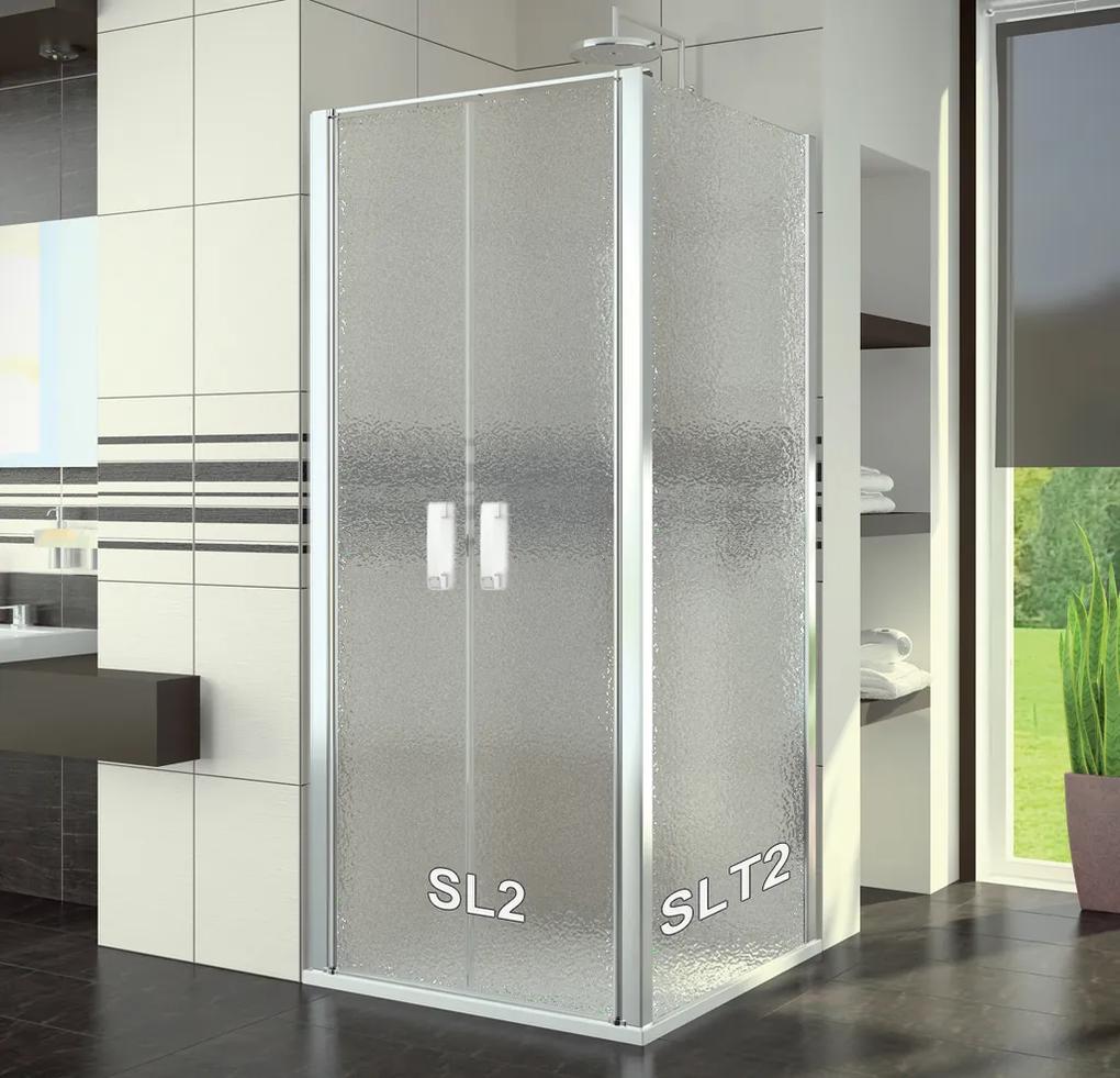SanSwiss SL2 1000 50 22 Sprchové dveře dvoukřídlé 100 cm, aluchrom/sklo