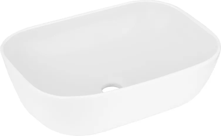 Gamma Miki, umyvadlo na desku 460x335x130 mm, bílá lesklá, GMA-UC-MIKI