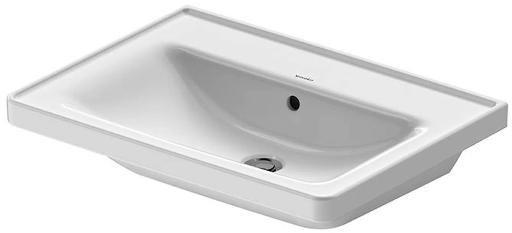 Duravit D-Neo - Umyvadlo 65x48 cm, bez otvoru pro baterii, bílá 2367650060