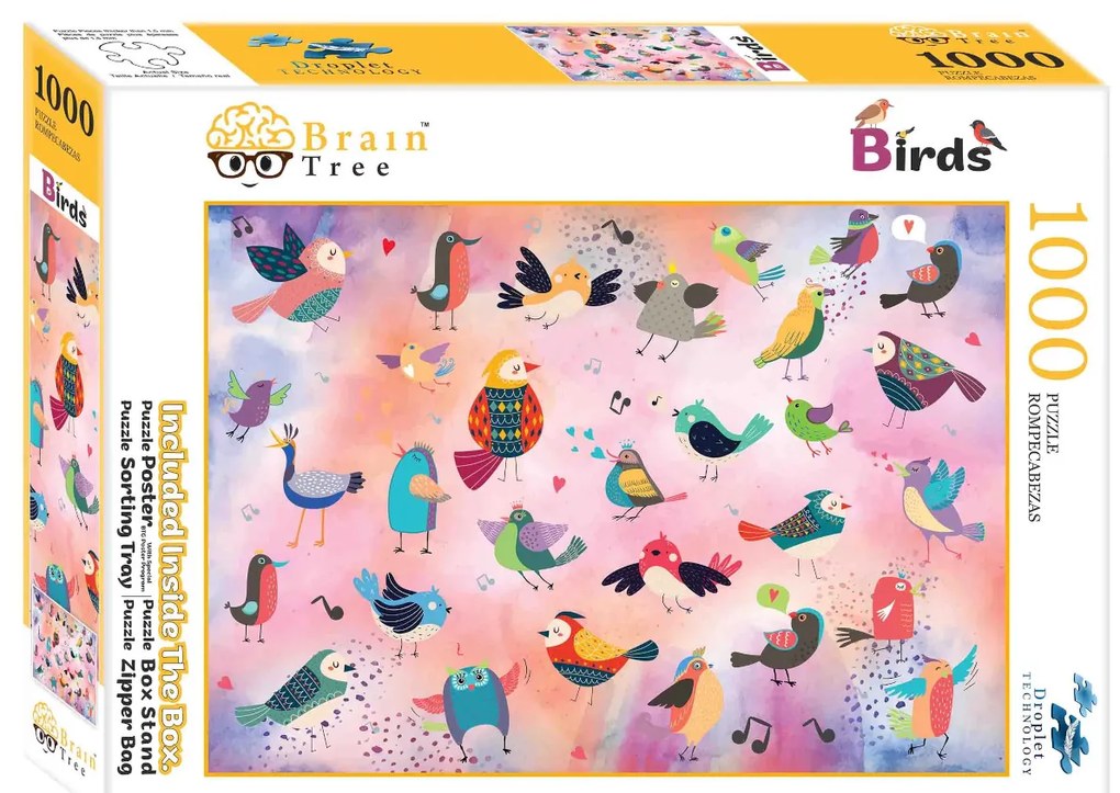 Brain Tree Puzzle Pohádkoví ptáci 1000 dílků