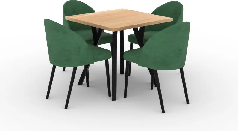 ADRK Furniture Sada stůl s židlemi RODOS 84 SE-ROD-84-CG