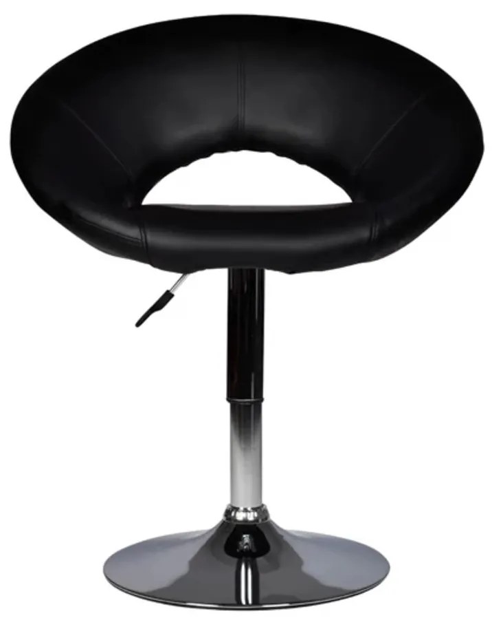 Barová židle - umělá kůže | černá