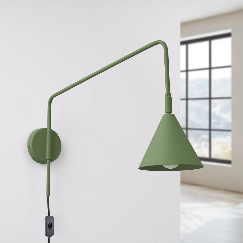 Sollux Lighting Nástěnné svítidlo NOX olivově zelené