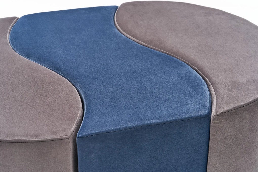 Atelier del Sofa Taburet Alya Puf - Mink, Blue, Norková, Modrá