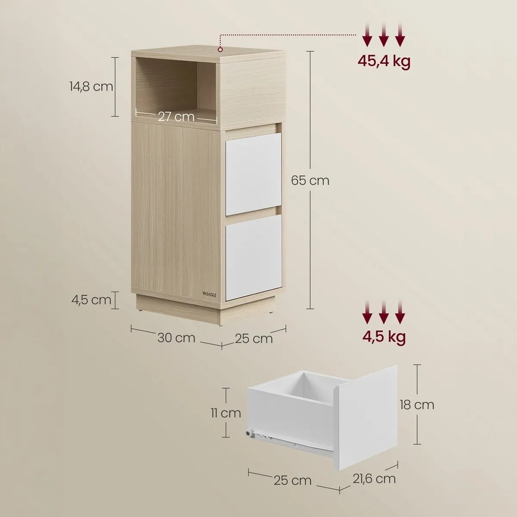 Odkládací stolek E1065, dub