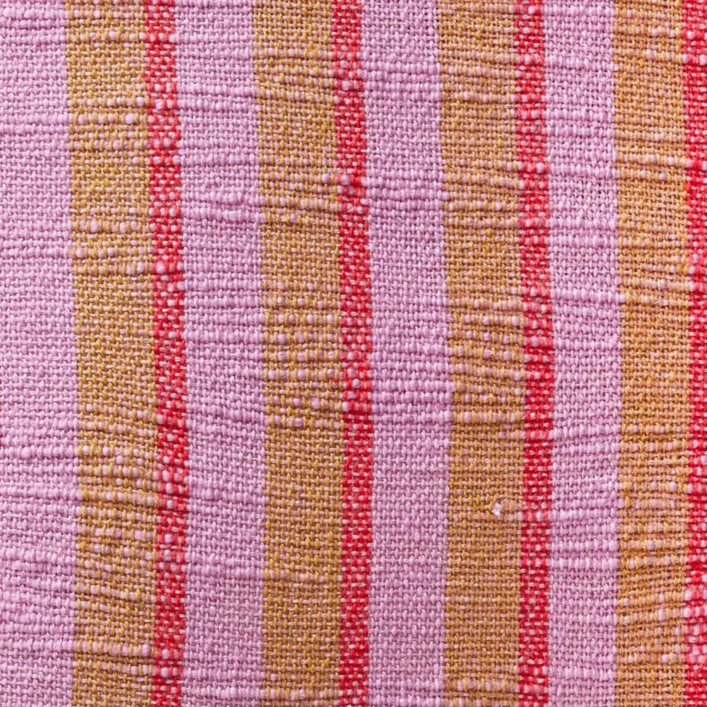 Růžovo-hnědý bavlněný polštář Hübsch Rita, 50 x 50 cm