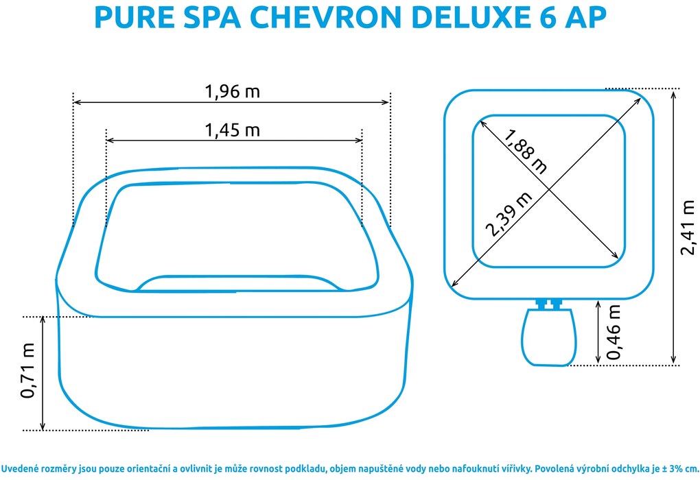Intex | Vířivý bazén Pure Spa Chevron Deluxe 6 NP | 11400292