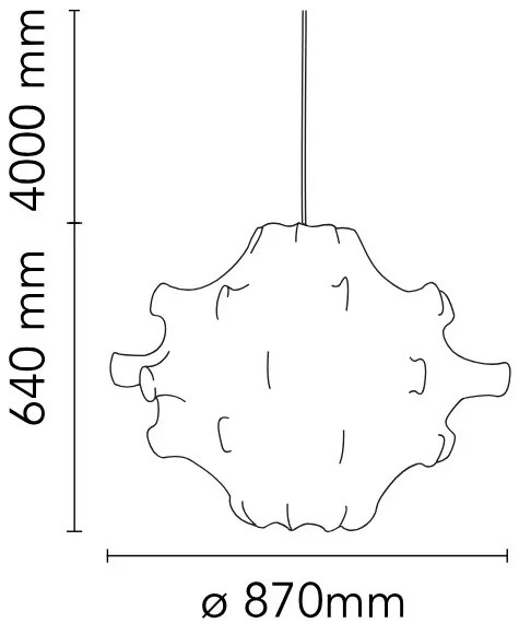 Flos Taraxacum 2, designové závěsné svítidlo, 100W E27, průměr 87cm