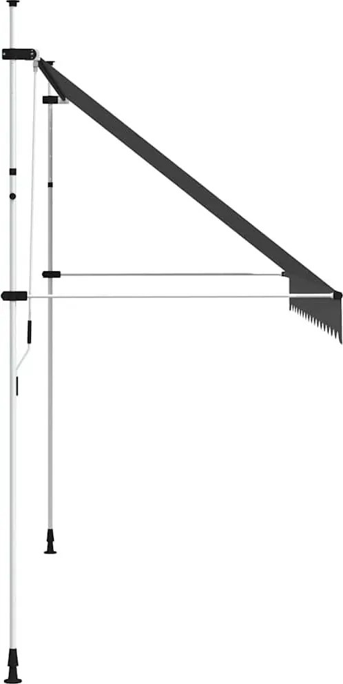 vidaXL Ručně zatahovací markýza 350 cm [43229] Barva: oranžová a hnědá