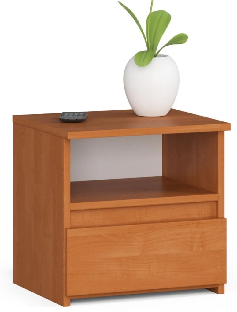 Ak furniture Komoda CLAV 40 cm 1 zásuvka hnědá