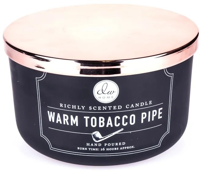 DW Home Vonná svíčka ve skle Tabák - Warm Tobacco Pipe, 12,8oz