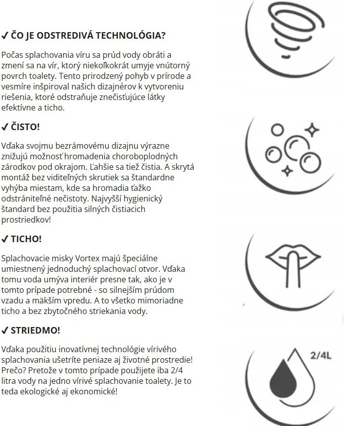 Laveo Nida Cycleon 2.0, závěsná WC mísa s toaletním sedátkem z duroplastu, Vortex splachování, bílá lesklá, LAV-VMN_609S