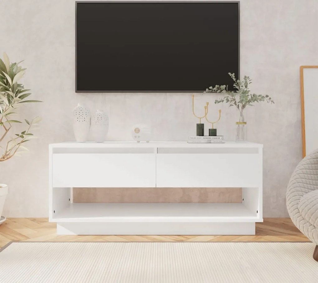 vidaXL TV skříňka 102 x 41 x 44 cm kompozitní dřevo [809488] Barva: Bílá