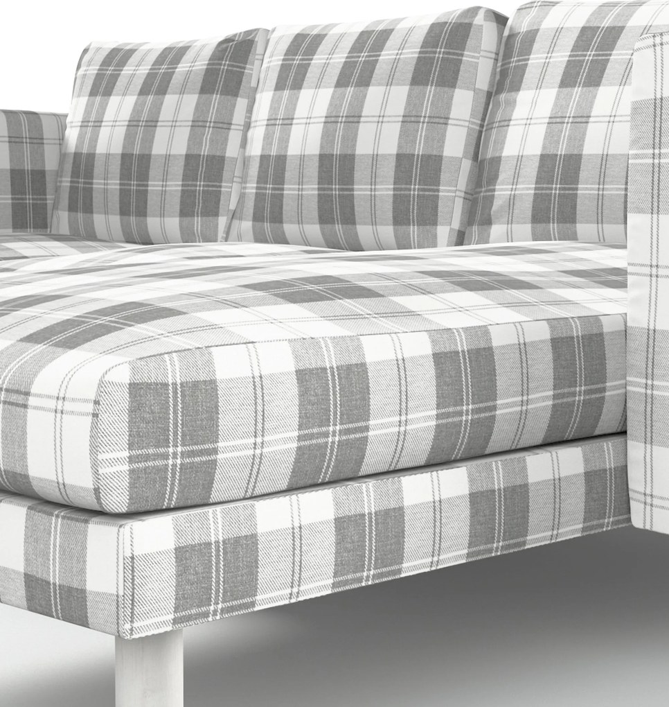 Potah na pohovku IKEA Norsborg 3-místná se šezlongem barva šedá látka pletený vzor, vzorované