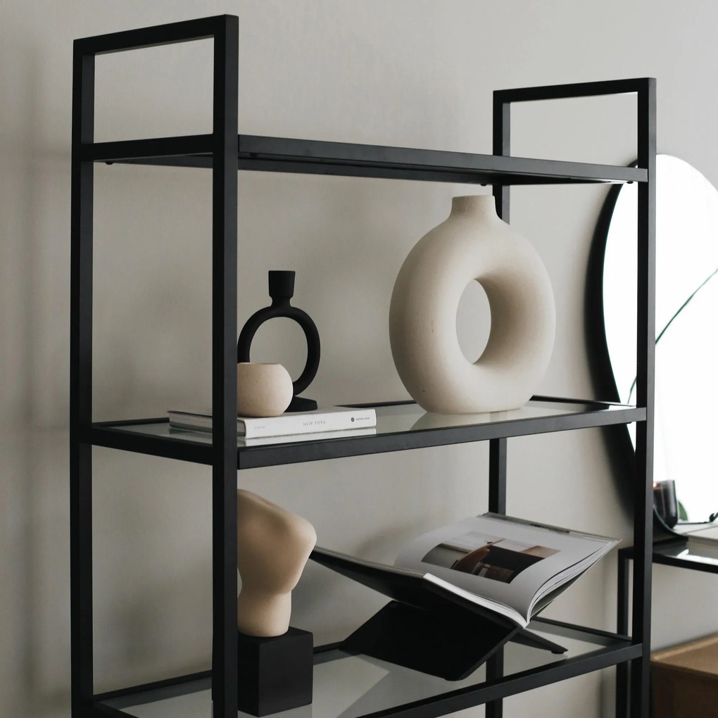 KALUNE DESIGN Kovová knihovna GLAMP černá 552NOS1303