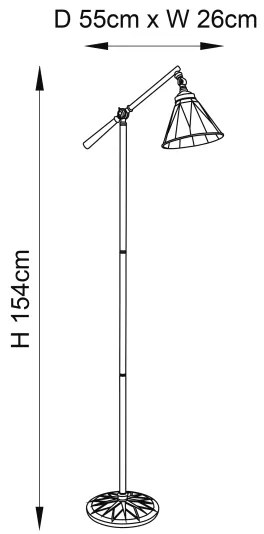 Endon 74355 - Stojací lampa Tiffany DARK STAR 1xE14/40W/230V