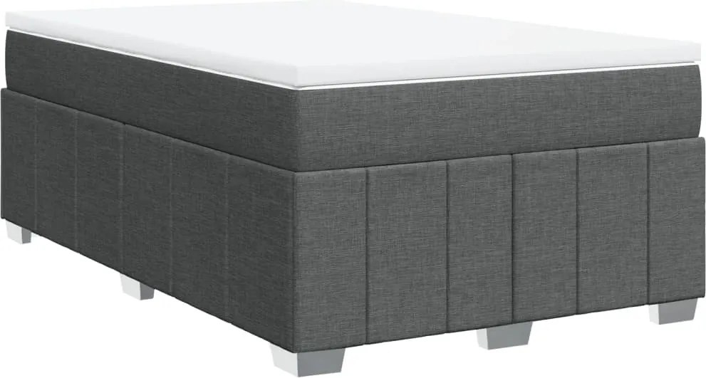 Box spring postel s matrací tmavě šedá 120x200 cm textil 3285464