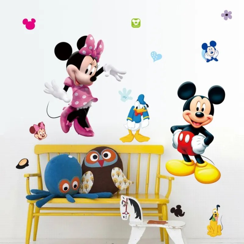 Samolepka na zeď Mickey a Minnie Mouse 50x70 cm