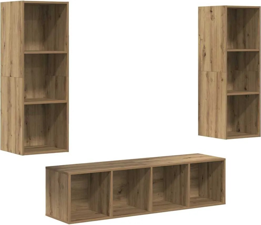 Sestava TV skříněk 3 ks Artisanový dub Kompozitní dřevo 3393131