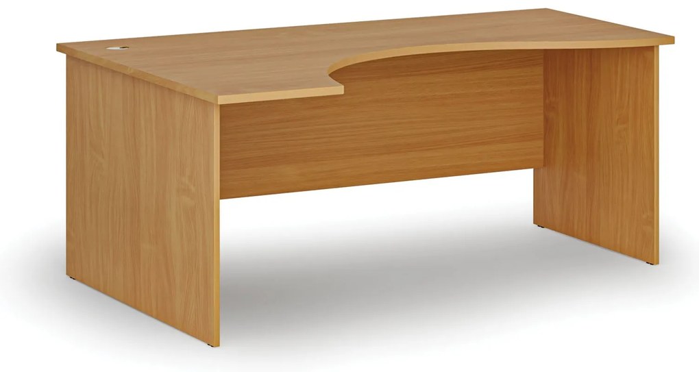 Ergonomický kancelářský psací stůl PRIMO WOOD, 180x120 cm, levý, buk