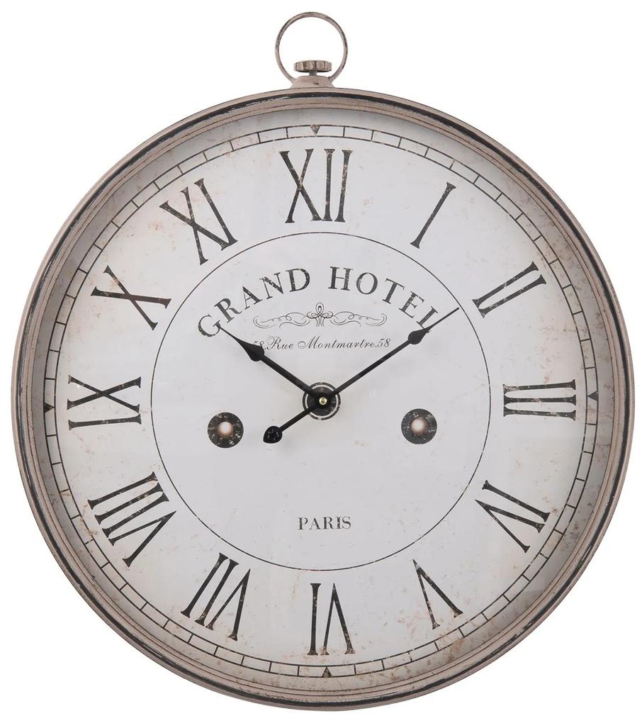 Kovové nástěnné hodiny Grand hotel - 61*7*68 cm / 1xAA