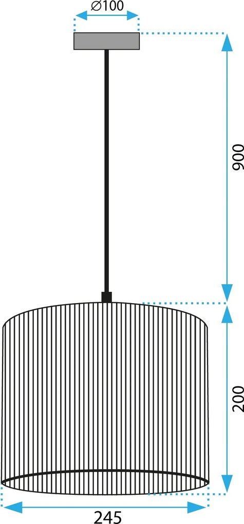 Závěsný lustr APP1323-1CP 25 cm přírodní