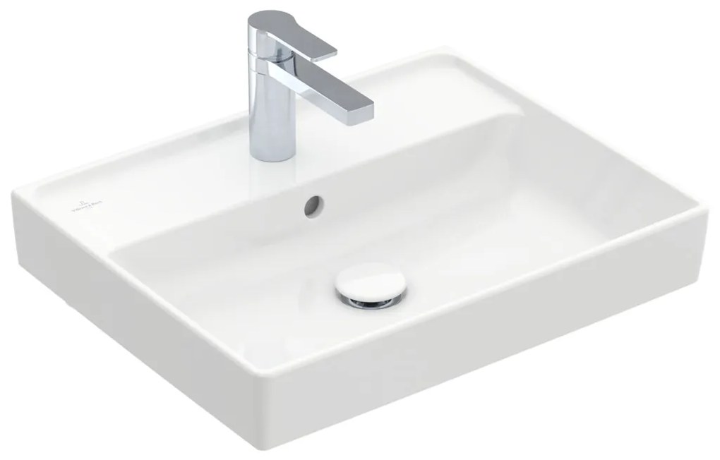 Villeroy & Boch Villeroy &amp; Boch COLLARO - Umyvadlo 550x440x160 mm, bez přepadu, bílá Alpin CeramicPlus 4A3356R1