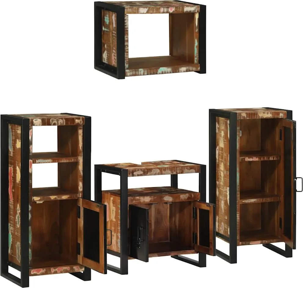 Sada koupelnového nábytku 4 ks Vícebarevný 55 x 35 x 60 cm 3305681