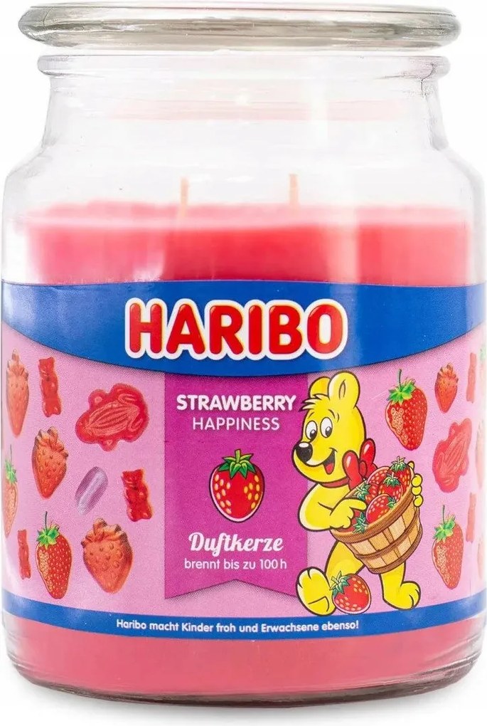 Velká svíčka Strawberry Happiness Haribo