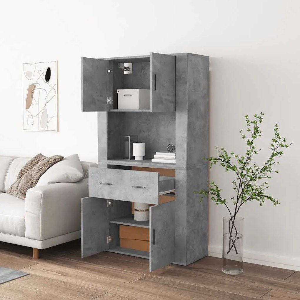 Skříň highboard betonově šedá kompozitní dřevo 3185371