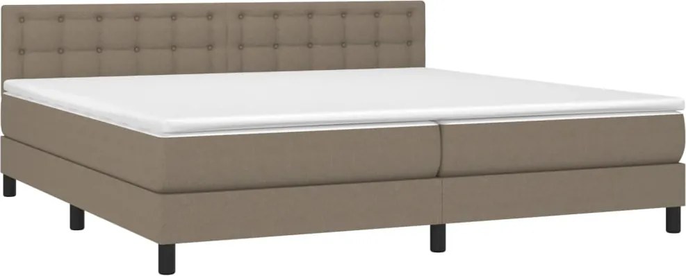 Box spring postel s matrací taupe 200x200 cm textil 3140405