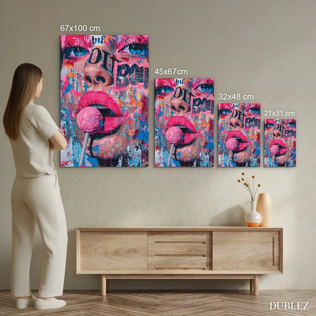 DUBLEZ | Street art obraz - Lízátko | UV tisk, Premium